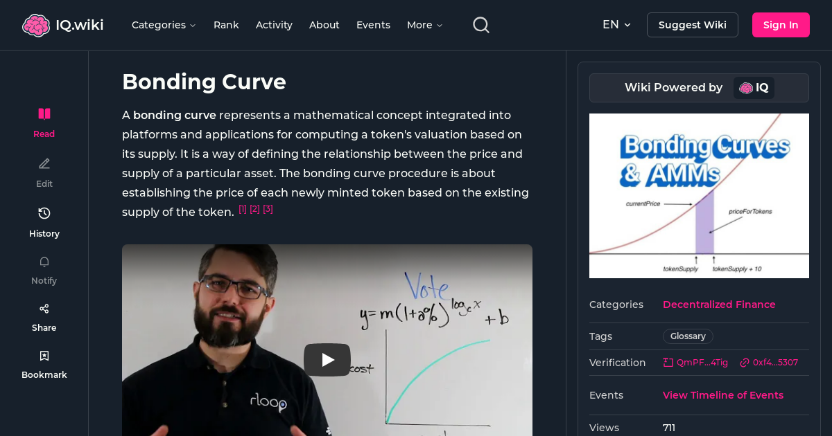 Bonding Curve - Decentralized Finance | IQ.wiki