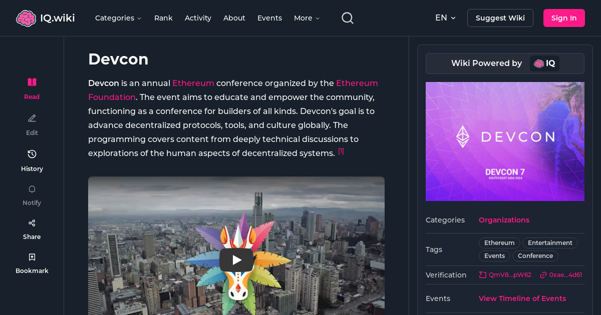 Devcon - Organizations | IQ.wiki