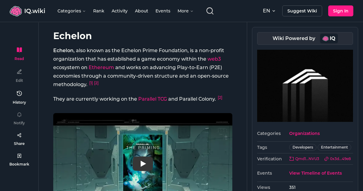 Echelon - Organizations | IQ.wiki