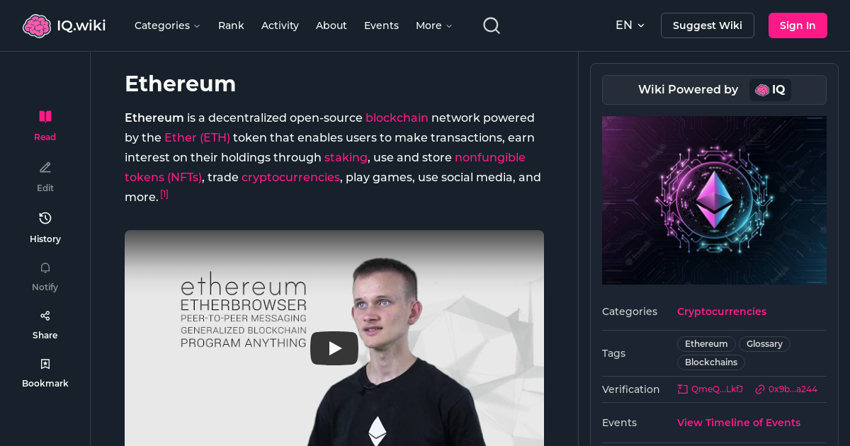 Ethereum - Cryptocurrencies | IQ.wiki