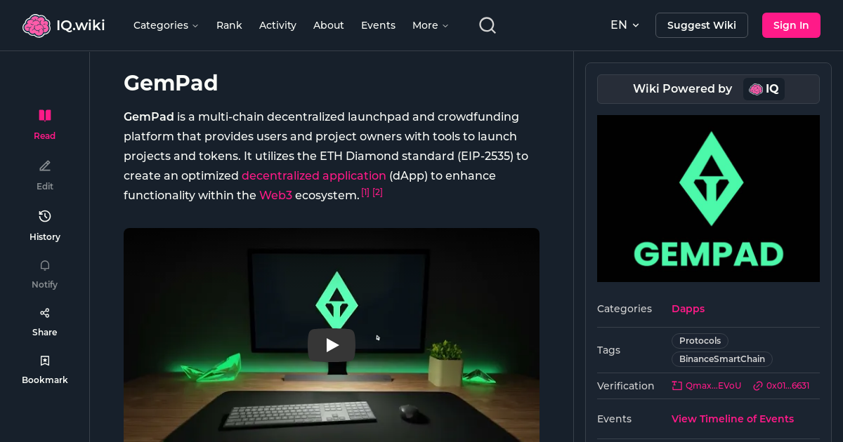 GemPad - Dapps | IQ.wiki
