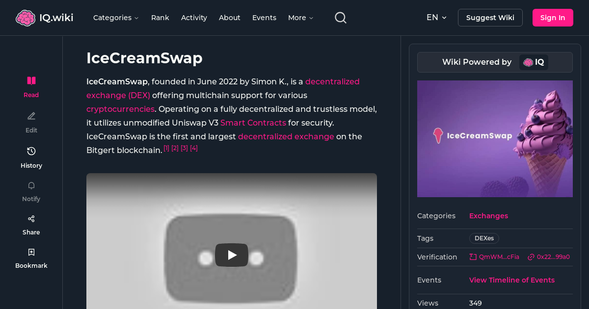IceCreamSwap - Exchanges | IQ.wiki