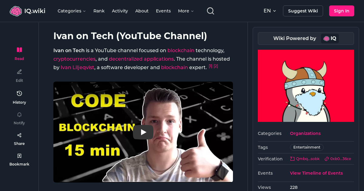 Ivan on Tech (YouTube Channel) - Organizations | IQ.wiki