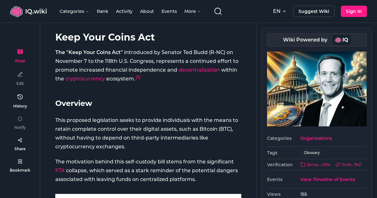 Keep Your Coins Act - Organizations | IQ.wiki
