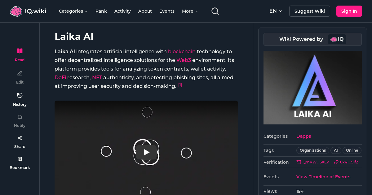 Laika AI - Dapps | IQ.wiki