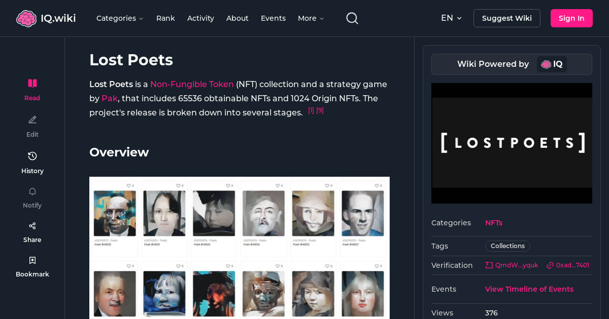 Lost Poets - NFTs | IQ.wiki