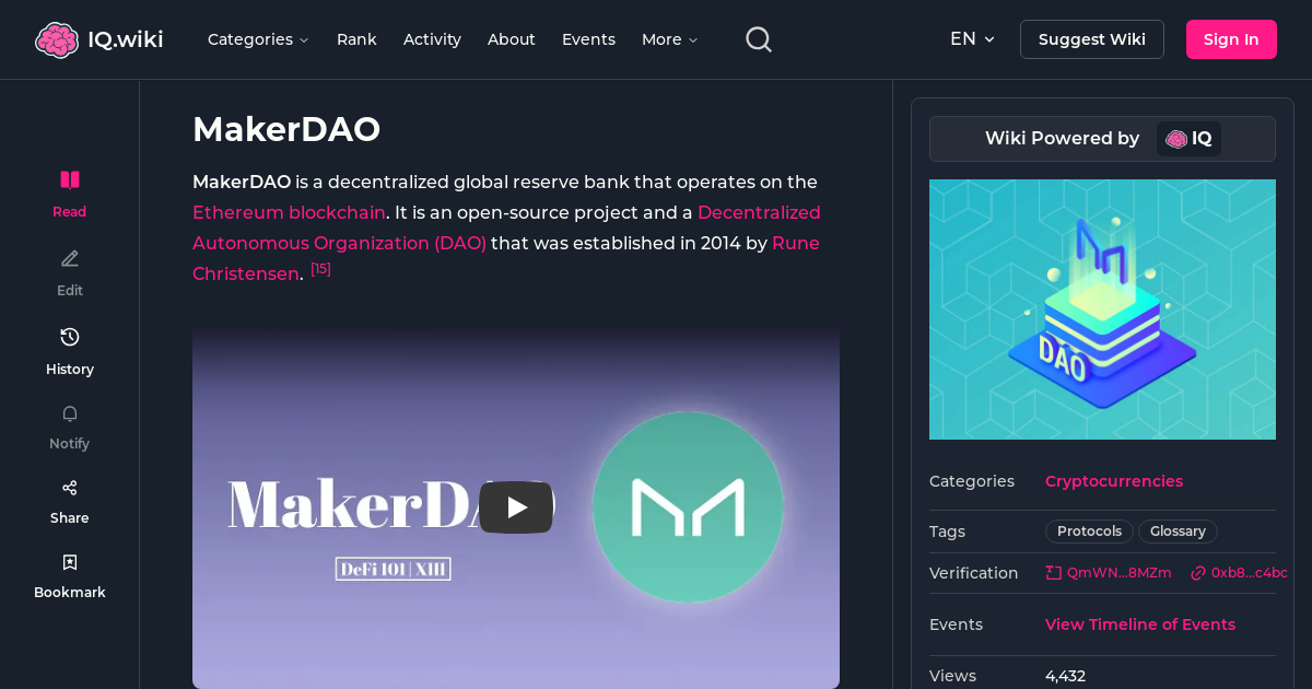 MakerDAO - Cryptocurrencies | IQ.wiki