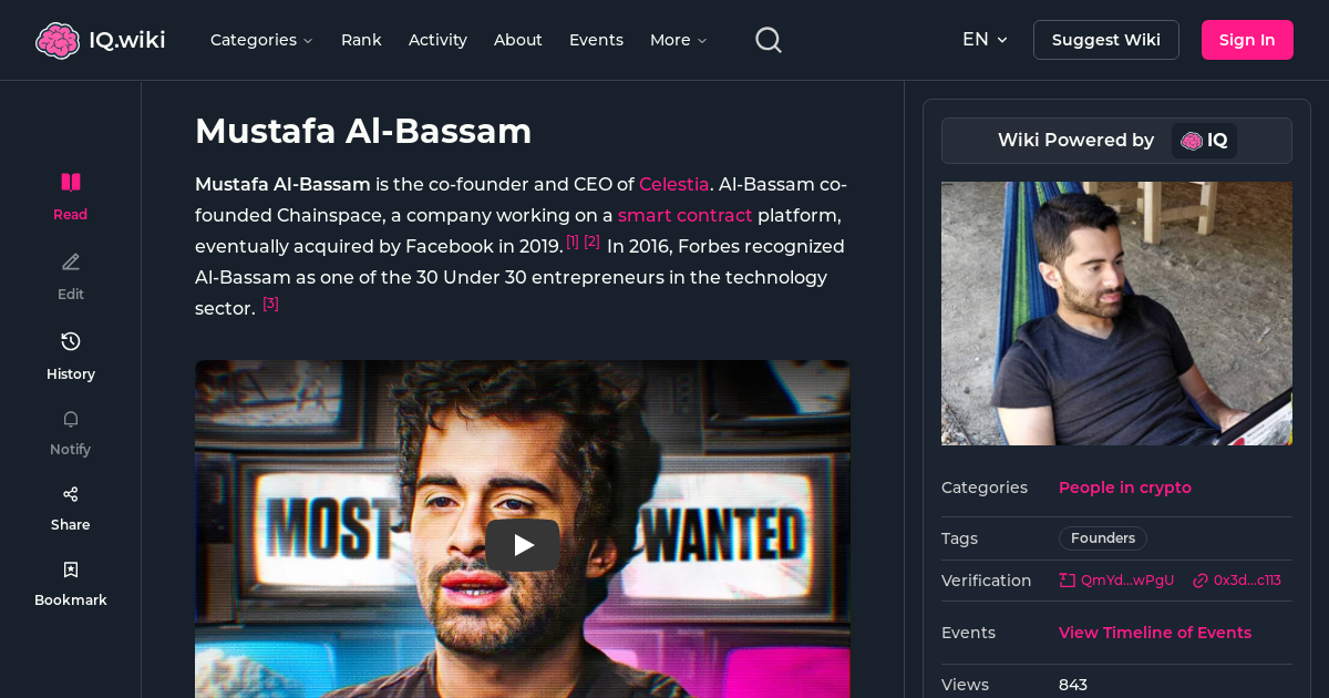 Mustafa Al-Bassam - People in crypto | IQ.wiki