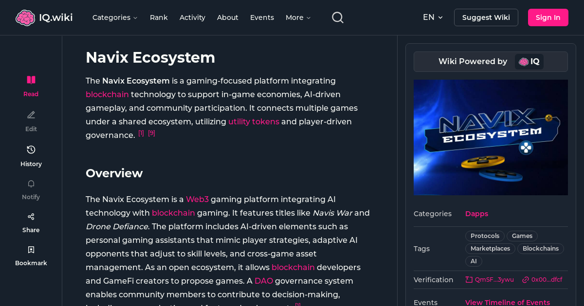 Navix Ecosystem - Dapps | IQ.wiki