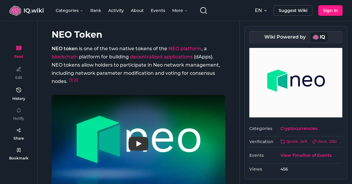 NEO Token - Cryptocurrencies | IQ.wiki