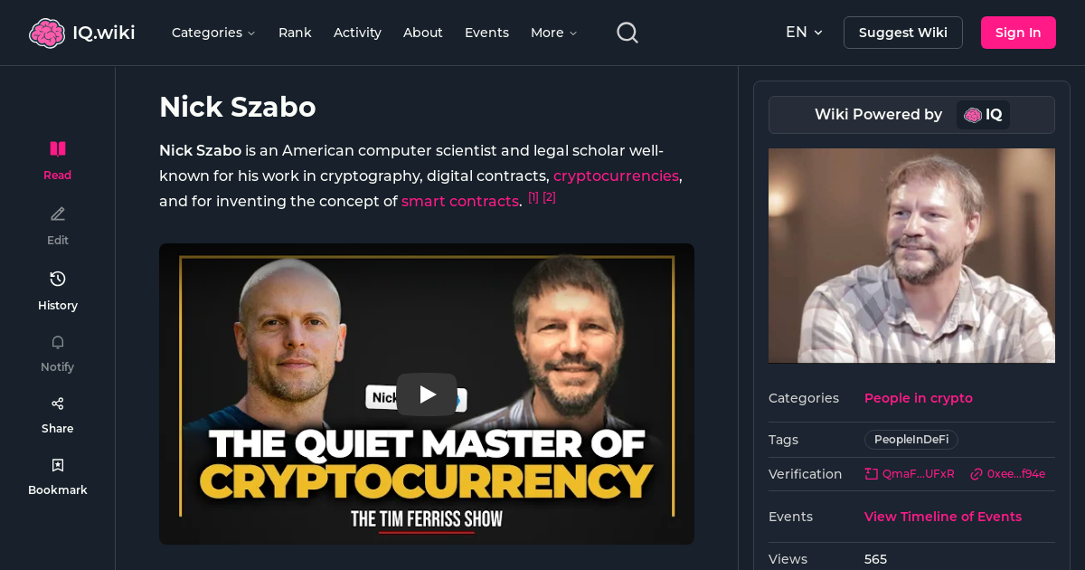 Nick Szabo - People in crypto | IQ.wiki