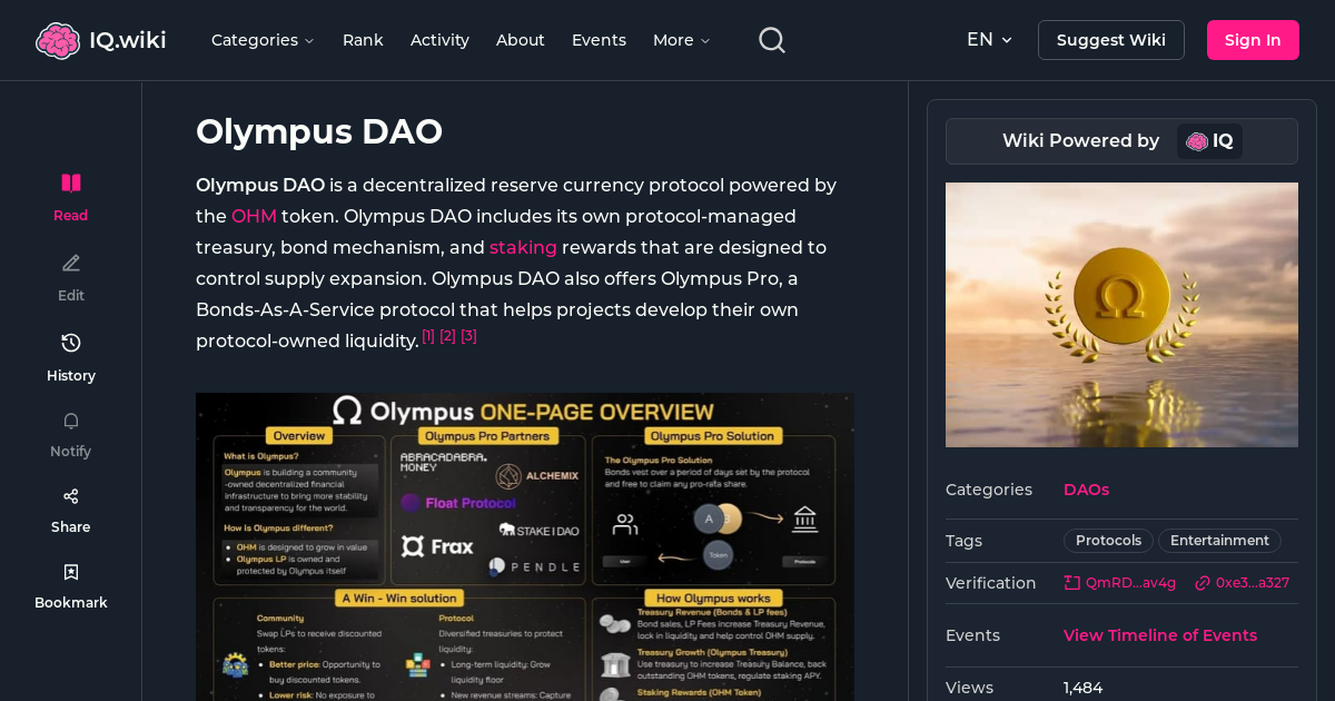 Olympus DAO - DAOs | IQ.wiki