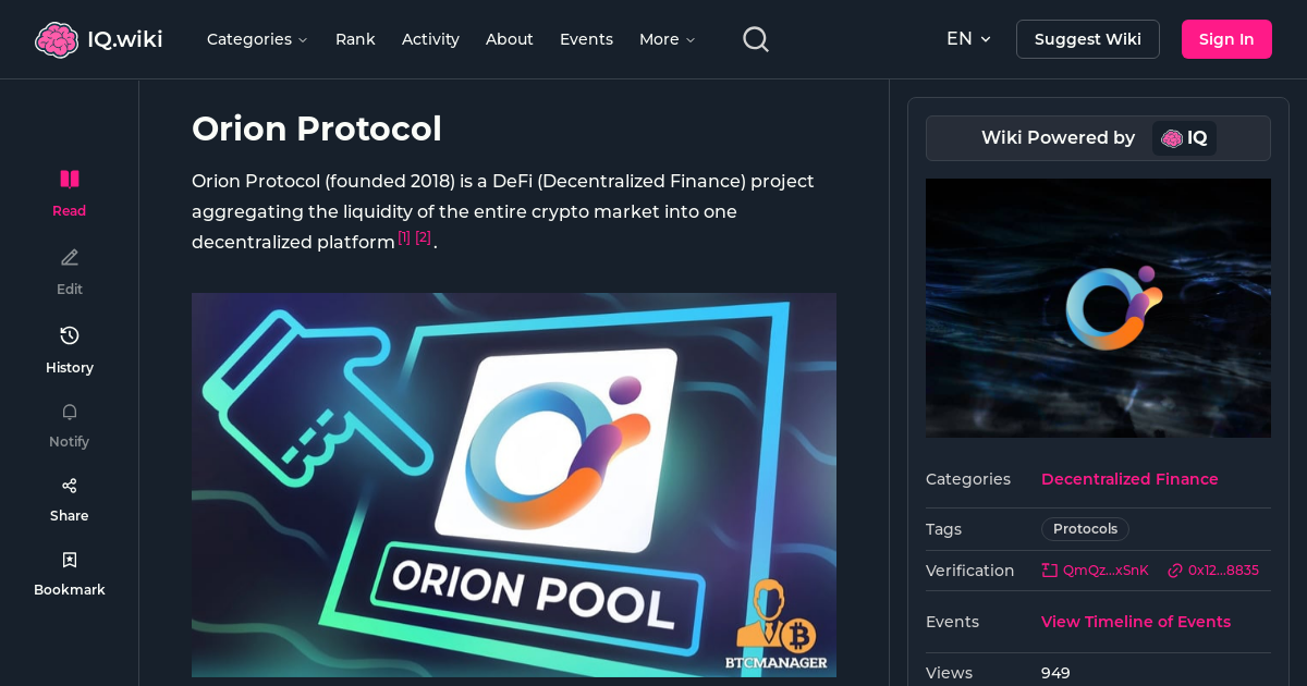Orion Protocol - Decentralized Finance | IQ.wiki