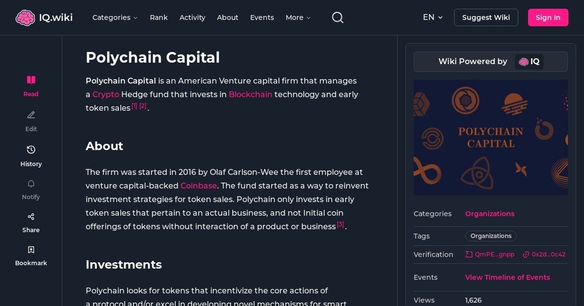 Polychain Capital - Organizations | IQ.wiki