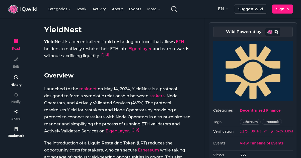 YieldNest - Decentralized Finance | IQ.wiki